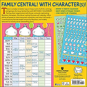 Sandra Boynton's My Family Calendar 17-Month 2023-2024 Family Wall Calendar