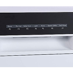 Farberware Professional FCD06ABBWHA Compact Portable Countertop Dishwasher with 6 Place Settings and Silverware Basket, LED Display, Energy Star, White