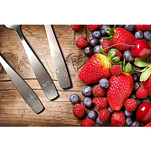 9 Piece Stainless Steel Kids Silverware Set - Child and Toddler Safe Flatware - Kids Utensil Set - Metal Kids Cutlery Set Includes 3 Small Kids Spoons, 3 Forks & 3 Knives