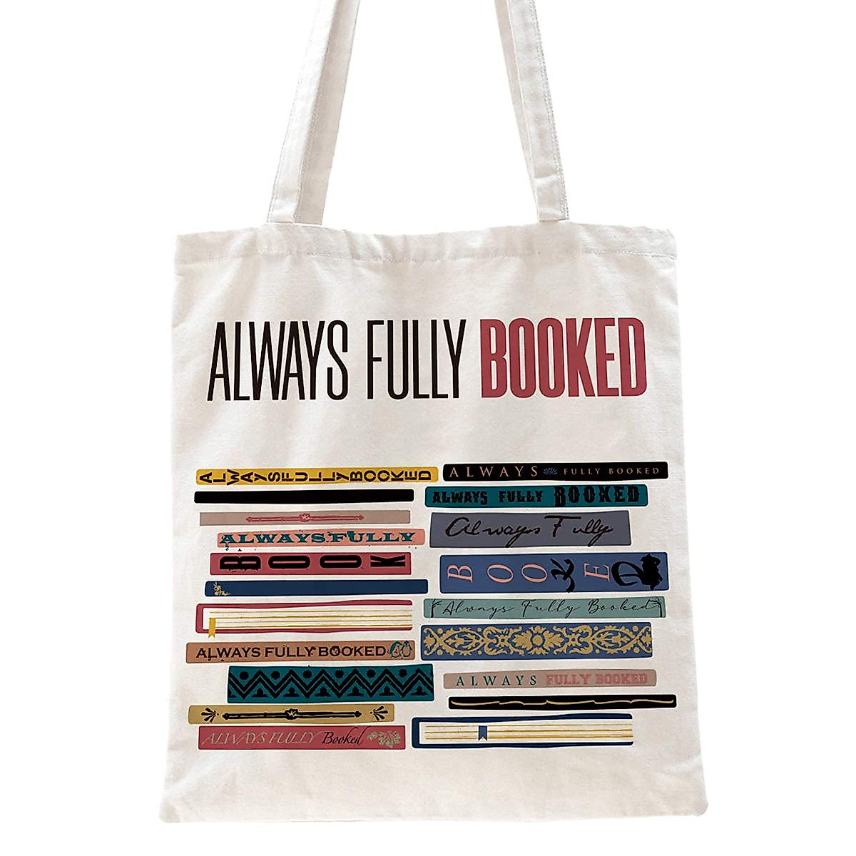 IHopes+ I want to always fully book reusable tote bags Fun library canvas tote bags for lovers, bookworms, men, women, friends for gifts