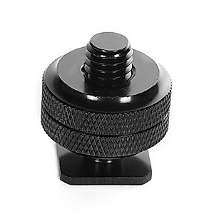SLOW DOLPHIN 1/4 Inch Hot Shoe Mount Adapter Tripod Screw for DSLR Camera Rig(4Packs)