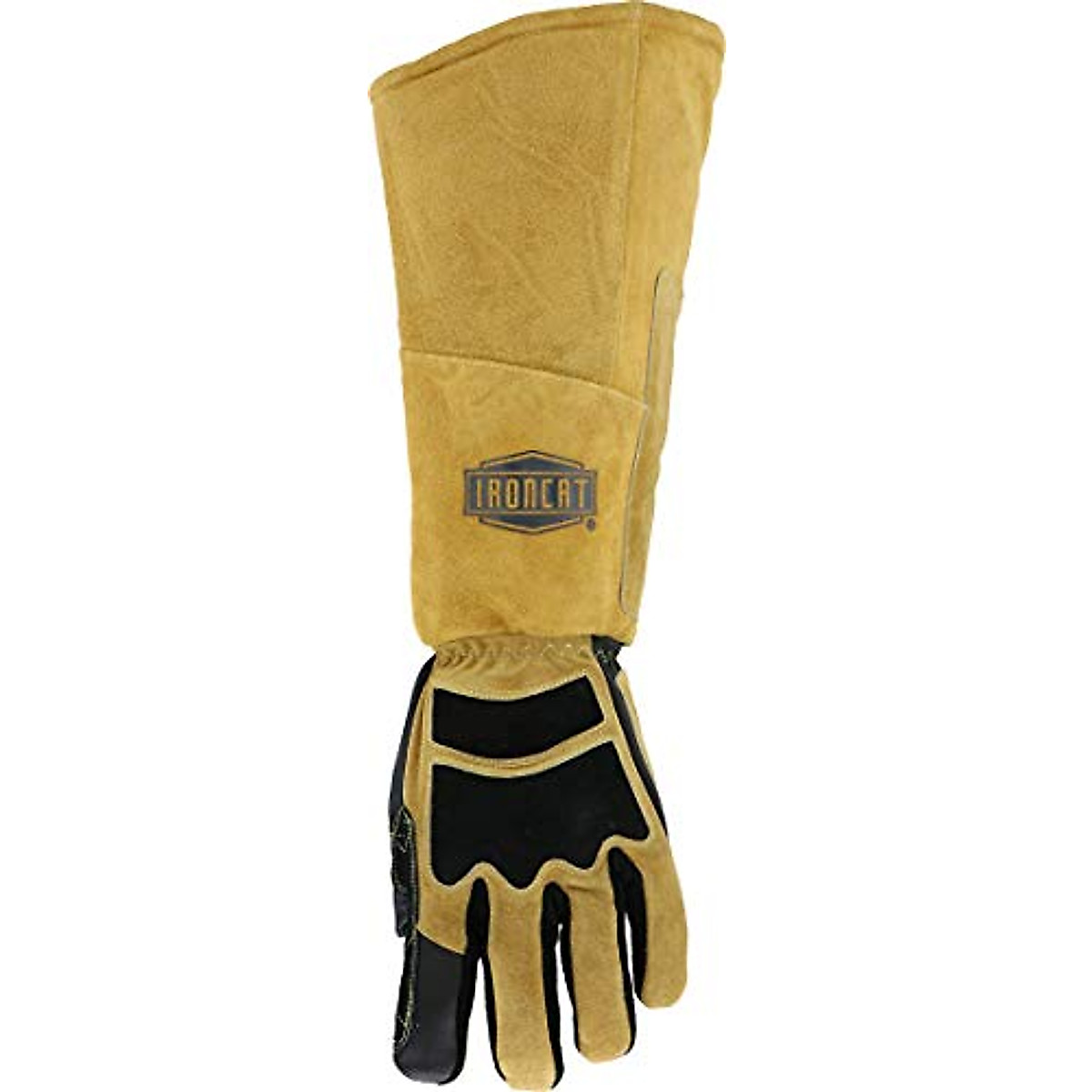 IRONCAT 9070LHO Goat and Cow Stick Welding Glove - Large, Pre-Curved Fingers, Kevlar Thread, Climax Aerogel Insulation