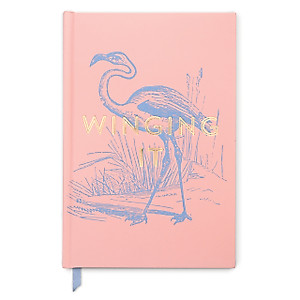 Designworks Ink Vintage Sass A5 Hardcover Notebook Journal, Design: Winging It, Colour: Pink, 14.6cm x 21.6cm, JB86-1091EU. 240 Lined Pages. Soy Based Ink.