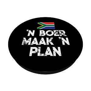 South African Boer maak Plan Saffa Black Funny PopSockets Grip and Stand for Phones and Tablets