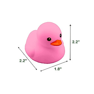 16PCS Pink Rubber Duck Kids Bath Duck Toys ,Squeak Rubber Ducks in Bulk Valentine's Day Rubber Ducks Baby Shower Duck Decorations Party Favors (2.2’’)