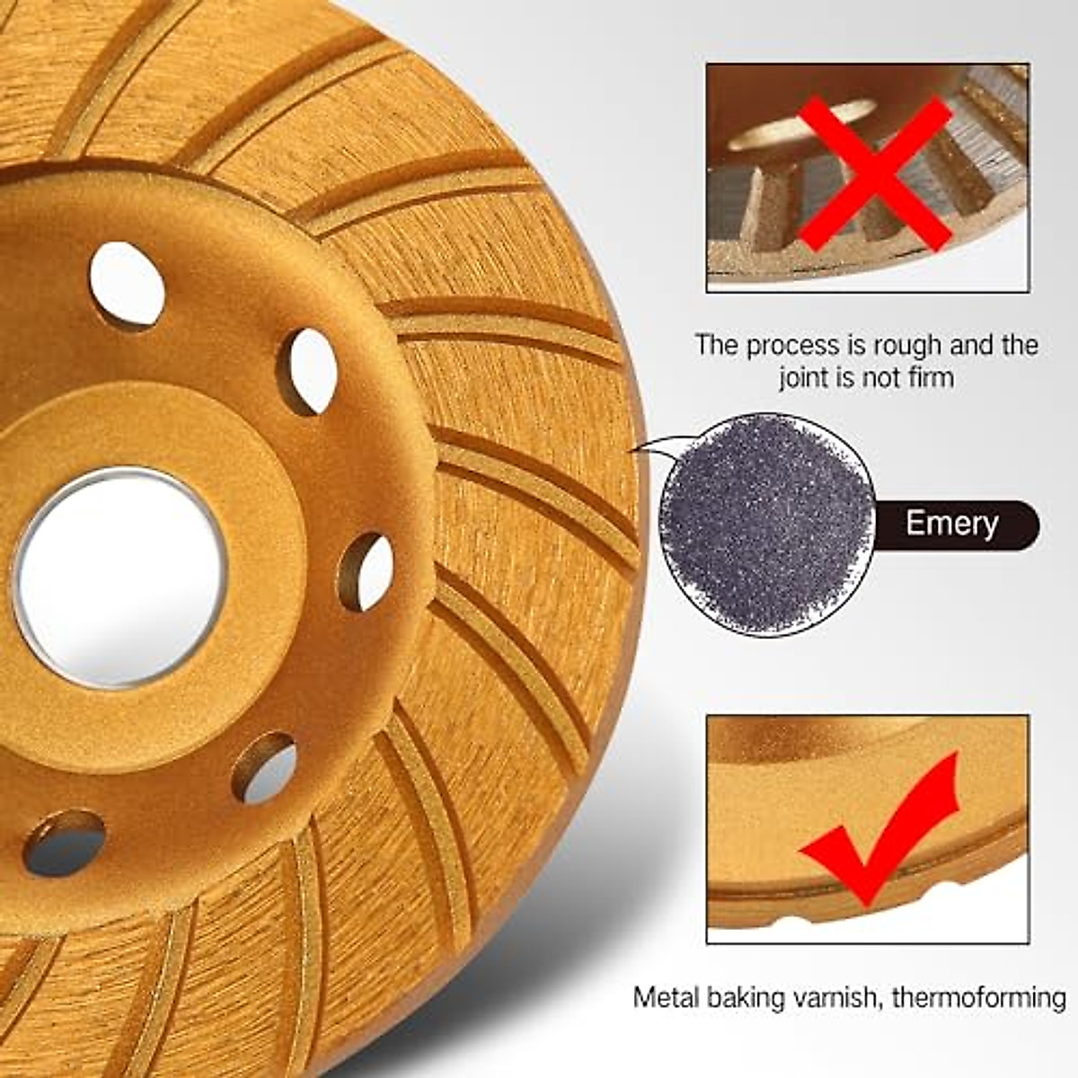 KSEIBI 644052 Super Turbo Diamond Cup Wheel 4-1/2 Inch (115 mm)