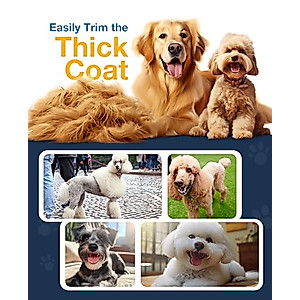 oneisall Dog Clippers for Grooming for Thick Heavy Coats/Low Noise Rechargeable Waterproof Cordless Pet Shaver with Stainless Steel Blade for Dogs and Animals