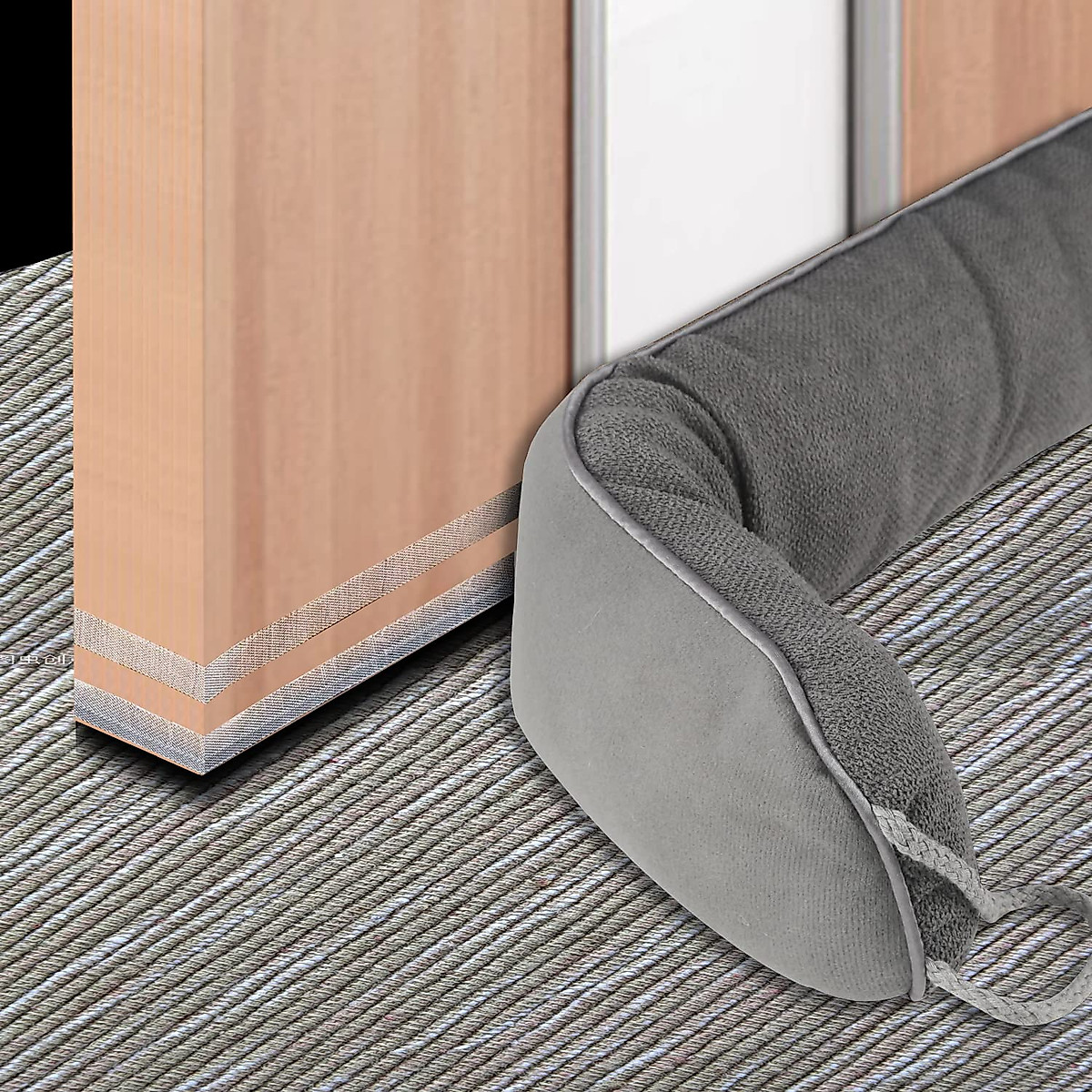 Heavy-Duty Door Draft Stopper 36 Inches, Under Door Noise Blocker Energy Saving, Front Door Insulation Draft Guard Wheaterproof Strip for Doors & Windows