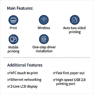 Pantum Monochrome Laser Printer Black and White Laser Printer Wireless Small Computer Printer with Auto Duplex 2-Sided Printer Home Use with Mobile Printing and School Student, 30ppm P3012DW