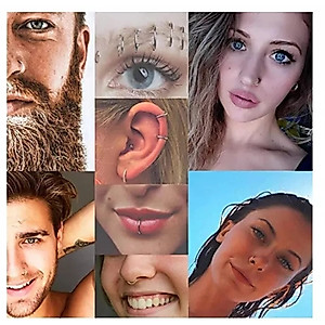 DJCIW 25PCS Mixed Body Piercing Needles, 12G 14G 16G 18G 20G Disposable Sterile Stainless Steel Piercing Needles for Ear Nose Navel Belly Nipple Tongue Lip Piercing