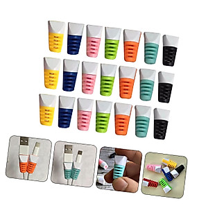 UKCOCO 250 Pcs Data Cable Protective Sleeve Battery Charger Mobile Charger Cable Charger Cord Management Laptop Charger Cord Sleeve Dsl Charging Cable Covers Anti-break PVC