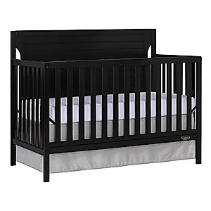 Dream On Me Cape Cod 5-in-1 Convertible Crib, Black , 50x30x44 Inch (Pack of 1)
