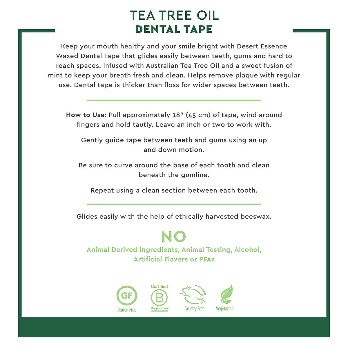 Desert Essence Tea Tree Oil Dental Tape - 30 yds