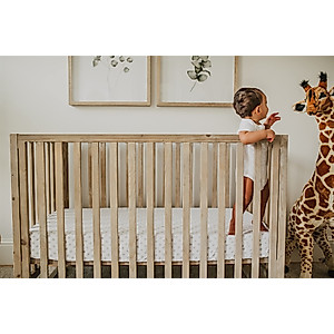 NODNAL CO. 3 Fitted Crib Sheets Gray Set - 100% OEKO-TEX Cotton for Baby Girl/Boy Nursery Bedding - Gender Neutral Chevron, Polka Dot & Stripe - Standard Baby or Toddler Crib Mattress 28”x52”x9” Sheet