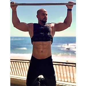 Gymnastics Power - Weighted Vest 6lb, 10lb, 12lb, 25lb, 35lb, 45lb Removable Iron Weights for Men and Women Workout for Calisthenics and Fitness Sport Training (35 LB - Black)