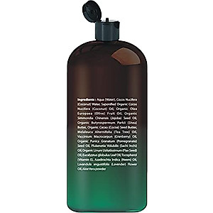 ALL Natural Tea Tree Body Wash - Fights Body Odor, Athlete’s Foot, Jock Itch, Nail Issues, Dandruff, Acne, Eczema, Shower Gel for Women & Men, Eucalyptus Aloe Skin Cleanser / body soap-16 fl oz