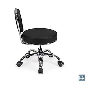 Salon Nail Pedicure Stool Pedicure Chair DAYTON BLACK Pneumatic, Adjustable, Rolling Salon Furniture & Equipment