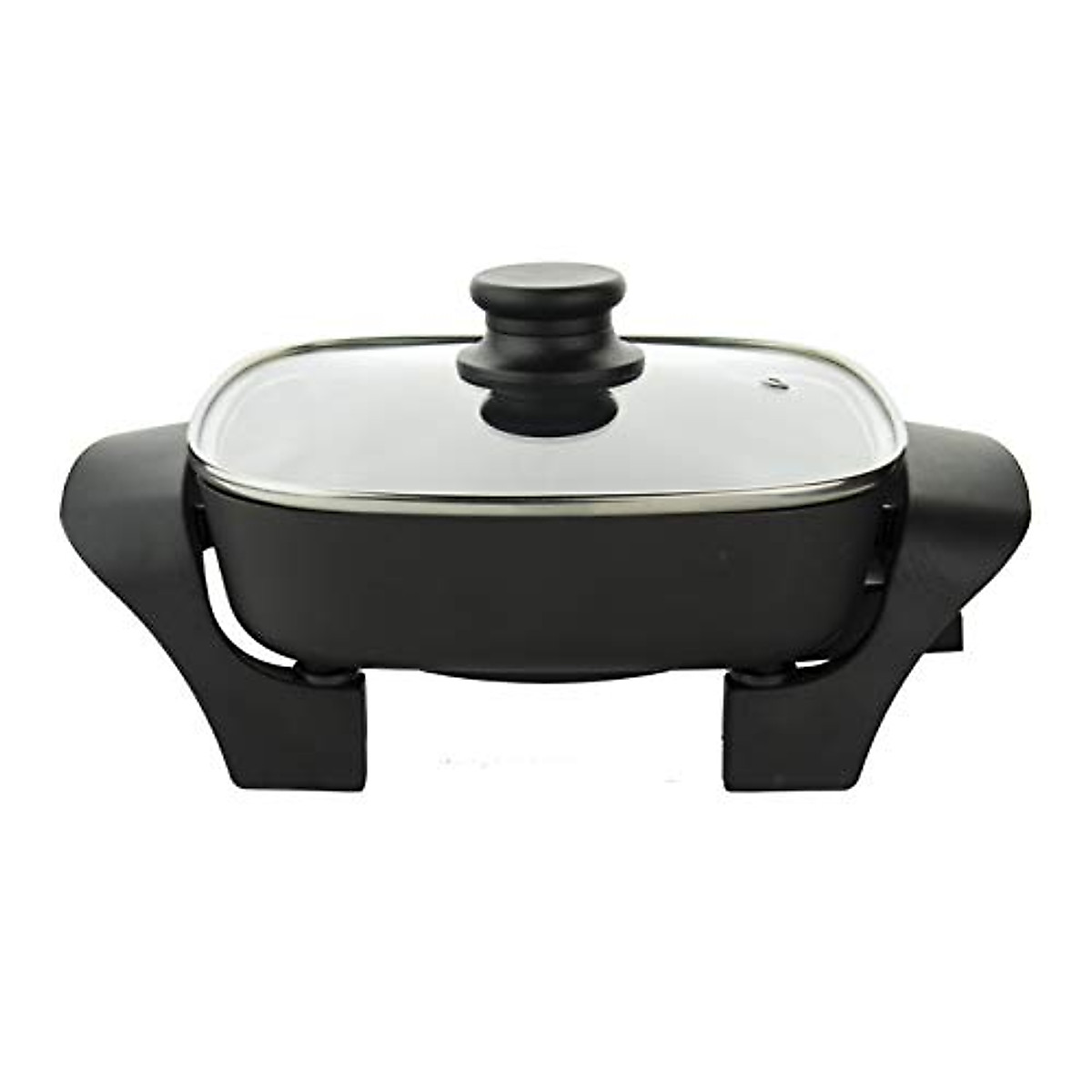 Brentwood Appliances SK46 8-Inch Nonstick Electric Skillet with Glass Lid, One Size, Black