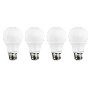 Satco 4.17 Inch 9.5W A19 LED Medium Base Replacement Lamp (Pack of 4)-3000 Color Temperature-Frosted Finish