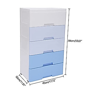 Eapmic Plastic Drawers Dresser,Storage Cabinet with 5 Drawers,Closet Drawers Tall Standing Dresser Bedside Furniture & Night Stand End Table Dresser for Office,Playroom,Bedroom Furniture