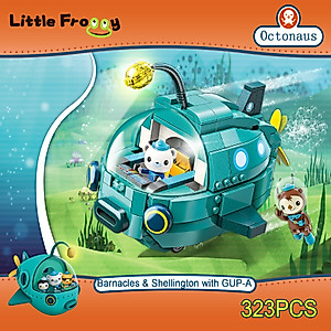 LITTLE FROGGY Building Block Toys The Octonauts GUP-A Vehicle & Figure Creative Playset Compatible with Lego Bricks Ideal Gift for Boys Girls Aged 6+ 323PCS (3703)