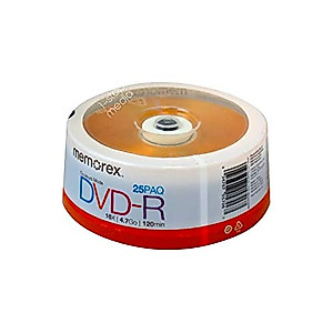 Memorex 5706 Dvd Recordable Media - Dvd-r - 16x - 4.70 Gb - 25 Pack Spindle 120mm Standard
