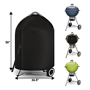 iCOVER Grill Cover for Weber 22 Inch Charcoal Kettle- Heavy Duty Waterproof BBQ Covers for Griddle Char-Broil 22 Inch Grills