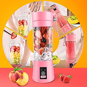 Luckkya Portable Blender,Personal Blender for Shakes and Smoothies with Rechargeable USB Port,Fresh Juice Personal Size Blender with 380ml and 6 Blades