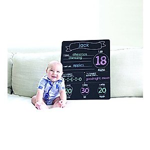 Pearhead Baby Milestone Chalkboard, Monthly Milestone Baby Photo Prop Board, Gender-Neutral