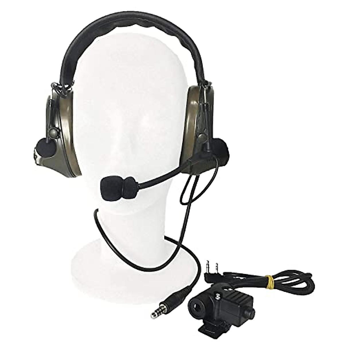 【Z-TAC Official Store】 ZTactical Comta III Headsets（Z051-FG）+ U94 zPTT Kenwoo Push-to-Talk（Z113KEN） Noise Reduction Headphones WalkieTalkie Dual zPTT for Military Radio