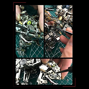 VINIX 3D Metal Puzzle for Adults, 700Pcs+ Mechanical Tiger Metal Puzzle Model Kits, DIY Animal Themed Metal Model Building Kit Crafts Creative Gifts (with Assembling Tool)