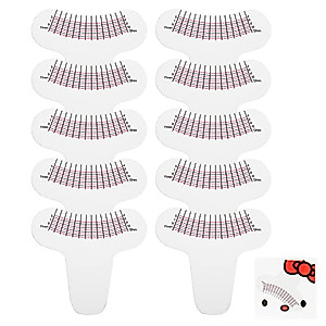 minkissy Lash Room Decor 10pcs Eyelash Ruler Lash Length Measuring Tool Eyelashes Degree Ruler Lash Cart
