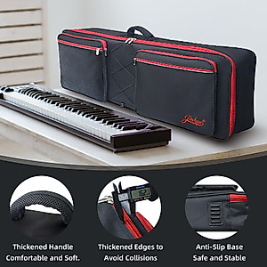 Chehery 49 Key Keyboard Case Carrying Bag - Electric Keyboard Piano Gig Bag - Lightweight Waterproof Oxford MIDI Controller Keyboard Shoulder Bag
