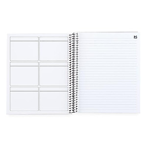 Erin Condren 7" X 9" Priorities And Notes Platinum Spiral Notebook - Rainbow Relaxation, 160 Lined Page Note Taking & Writing Notebook, 80 Lb, Thick Mohawk Paper, Stickers Included