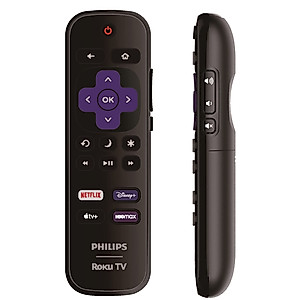 2 Pack - OEM Replacement Remote Control for All Philips Roku Smart TVs【Only Works with Philips Roku TV, Not for Roku Stick and Roku Box】 (Netflix/Disney Plus/Apple TV+ / HBO Max)