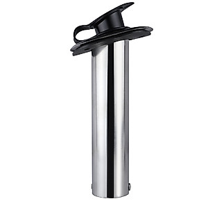 HOFFEN 2PCS STAINLESS STEEL FISHING ROD HOLDER 9" Flush Mount with UV PVC Liner( 30 Degree）