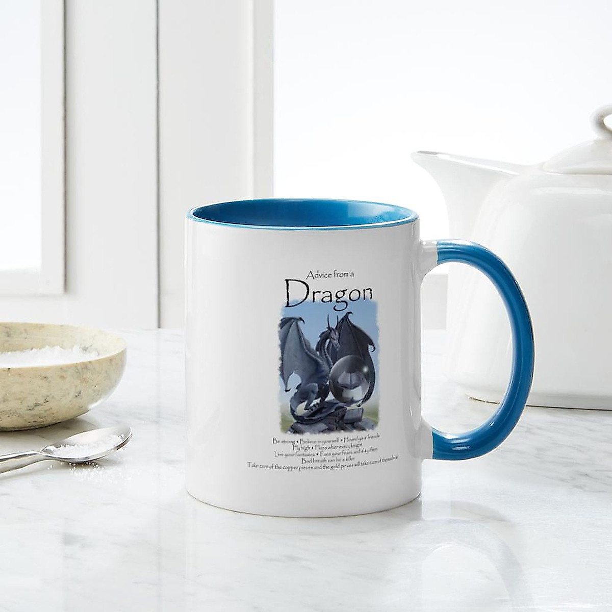 CafePress Advice From A Dragon Mug Ceramic Coffee Mug, Tea Cup 11 oz