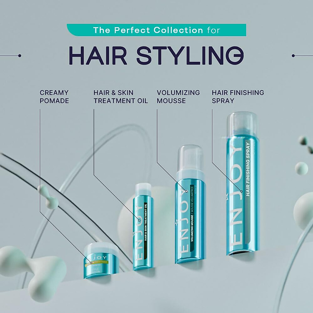 Enjoy Curl Enhancing Spray, 3.4 Ounce – Curl Spray for Curly Hair, Boosts Volume & Adds Shine, Defines Waves & Curls, PH Balanced & Sulfate-Free