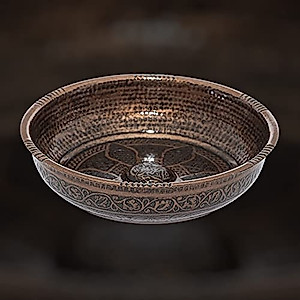 Alisveristime Turkish Authentic Copper Bath Bowl & Hammam Bowl (440gr (15.50 oz) Made of Zinc (Copper)