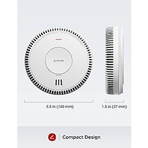 X-Sense Hardwired Combination Smoke and Carbon Monoxide Detector, Hardwired Interconnected Smoke and CO Detector Alarm with Replaceable Battery Backup, XP04, 1-Pack