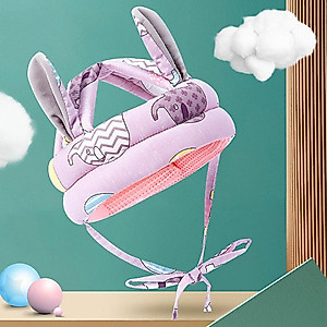 LoveinDIY 16~18inch Baby Safety Helmet, Infant Head Protector Headguard Adjustable Safety Protective Cap for 6 to 48 Months Toddlers Learn to Walk - Purple