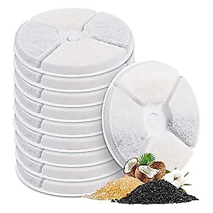 MyfatBOSS Cat Fountain Filters, 10 Pack Pet Fountain Filters, Pet Fountain Filter Replacement, Cat Water Filter Replacement for Pet Water Fountain