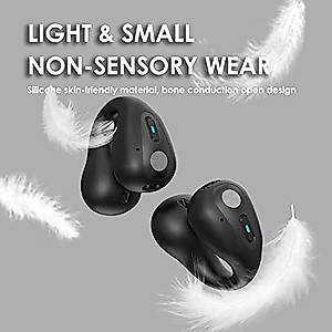 MONKPEAR Wireless EarClip Bone Conduction Headphones, 2023 New Ear Clip Bone Conduction Headphones Bluetooth, Open Ear Headphones Wireless Bluetooth for Running Cycling Sports Earbuds (Black)