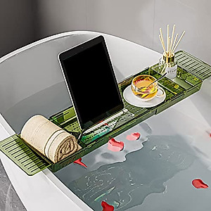 Bathroom Tray Retractable Hollow Draining Organization Holder Accessory for Kitchen Sink Vegetable Fruit Bathroom Tray Organizer