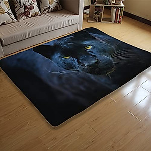 XYHH Area Rug Black Panther for Living Room Dining Room Bedroom playroom Parent-Child Game mat Study Office Room Decor lz White 3 39x60in