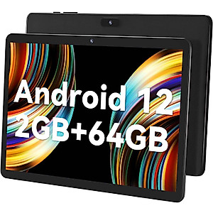 SGIN Android 12 Tablet, 10 Inch Tablets Tab 2GB RAM 64GB ROM, 5000mAh, 1280 * 800 Pixels Display, WiFi only, Dual Camera, Android Tablet for Kids, Tablet PC, Google GMS Certified