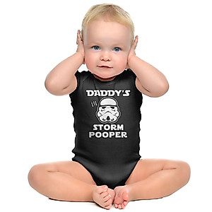 Texas Tees Funny Baby Clothing, Storm Pooper Bodysuit, Making Fun of Christmas Gift, Black 0-3 mo
