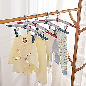 Travel Outdoor Folding Clothes Hanger, Storage Clothes Hanger, Student Clothes Hanger, Clothes Support, Household Clothes Hanger, Underwear Rack Red