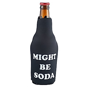 Funny Guy Mugs Might Be Soda Collapsible Neoprene Bottle Coolie - Drink Cooler