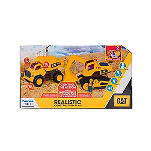 CAT Construction Toys, Power Action Crew 12" Dump Truck with Action Figure, Lights and Sounds, Ages 3 and Up